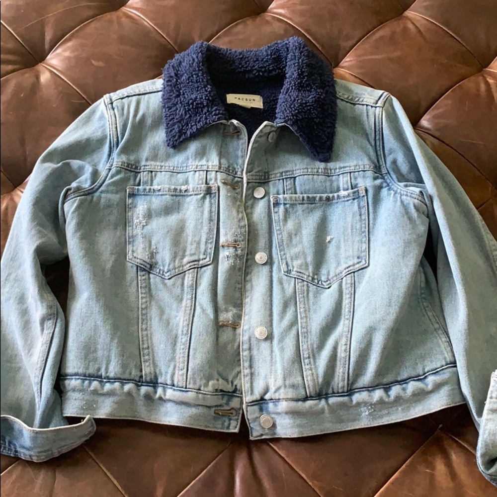 Sherpa Lined Denim Jacket From Pacsun - Gem